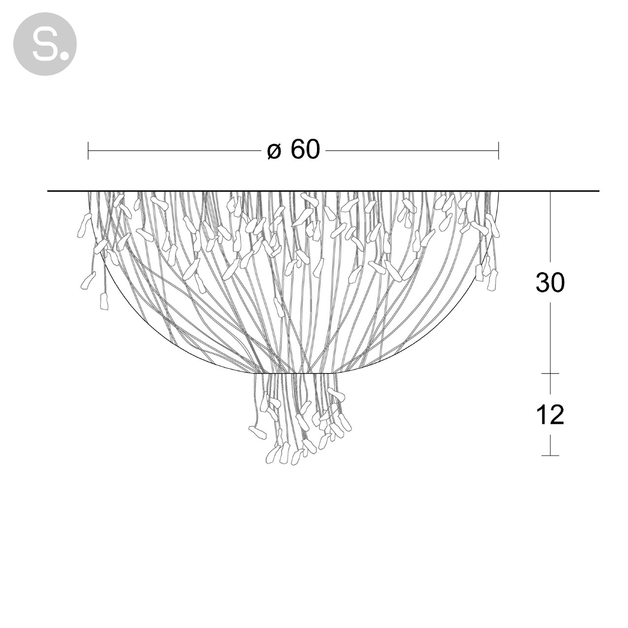 CASCADE WB - ceiling light - Spiridon Deco